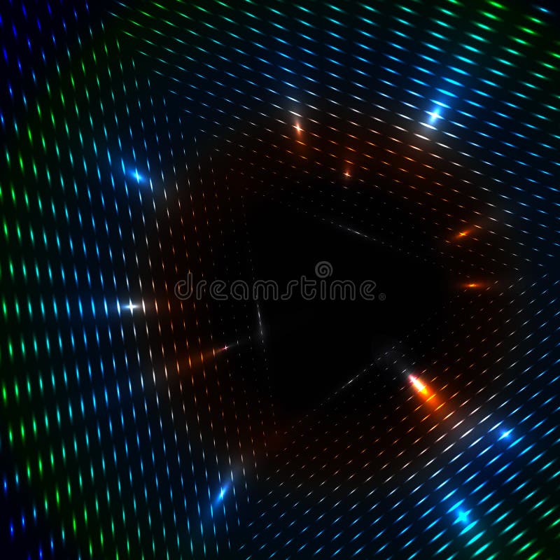Abstract Colorful Neon Dots, Dotted Technology Background. Glowing ...