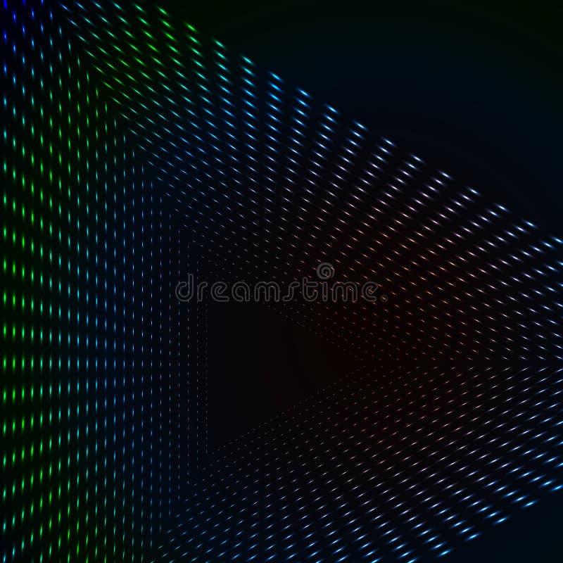 Abstract Colorful Neon Dots, Dotted Technology Background. Glowing ...