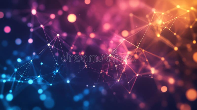 Abstract Colorful Network Connection Background Stock Illustration ...