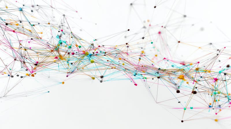 913 Abstract Colorful Network Connection Digital Data Flow Visualization Stock Photos - Free ...