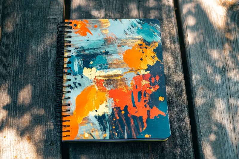 Abstract Colorful Notebook Cover Design Stock Illustration ...