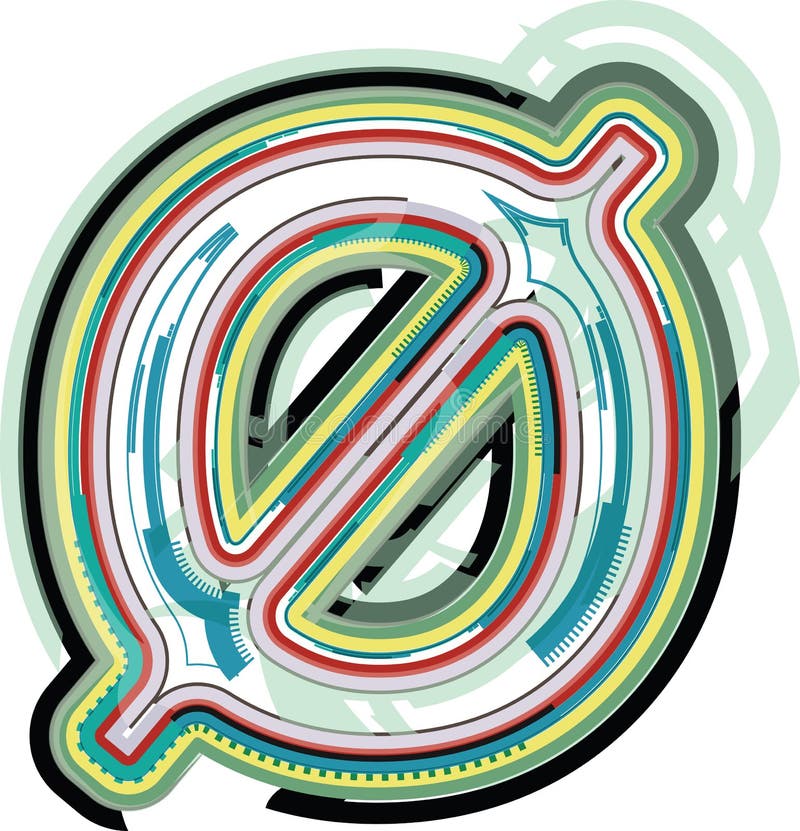 Abstract Colorful Number 0 stock vector. Illustration of scrapbook ...