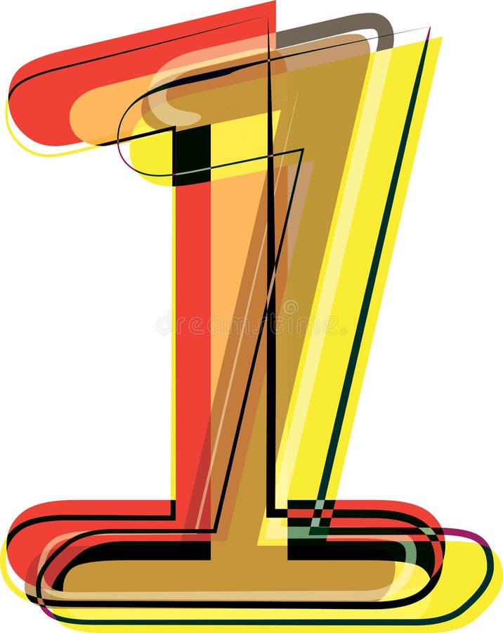 Abstract Colorful Number 1 stock vector. Illustration of abstract ...