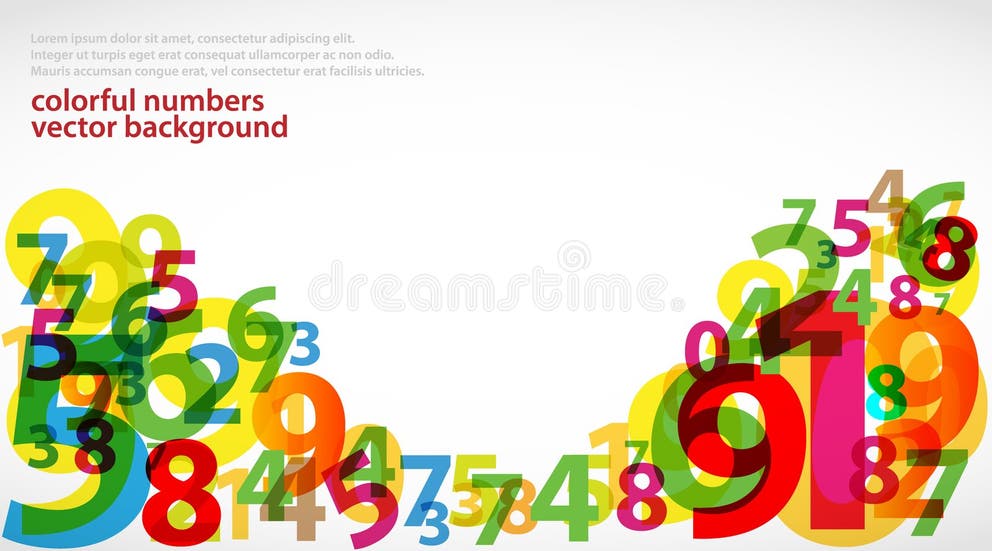 Numbers Vector Background Stock Illustrations – 91,884 Numbers Vector ...