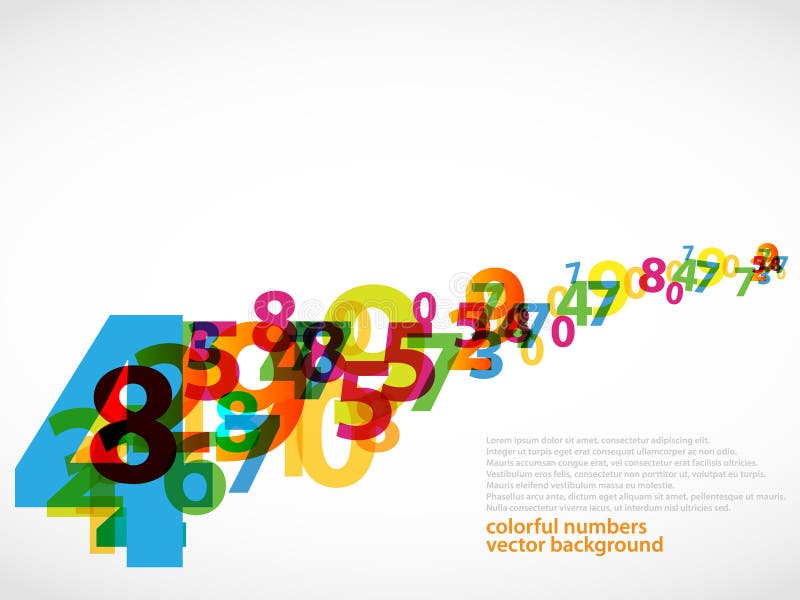 Colorful Numbers Background Stock Vector - Illustration of alphabet ...