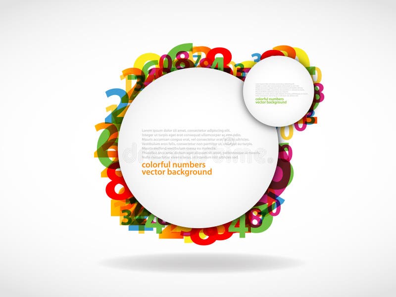 Colorful Numbers Background Stock Vector - Illustration of alphabet ...