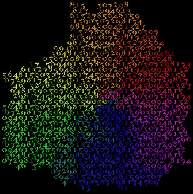 Abstract Colorful of Numbers - Background Stock Illustration ...