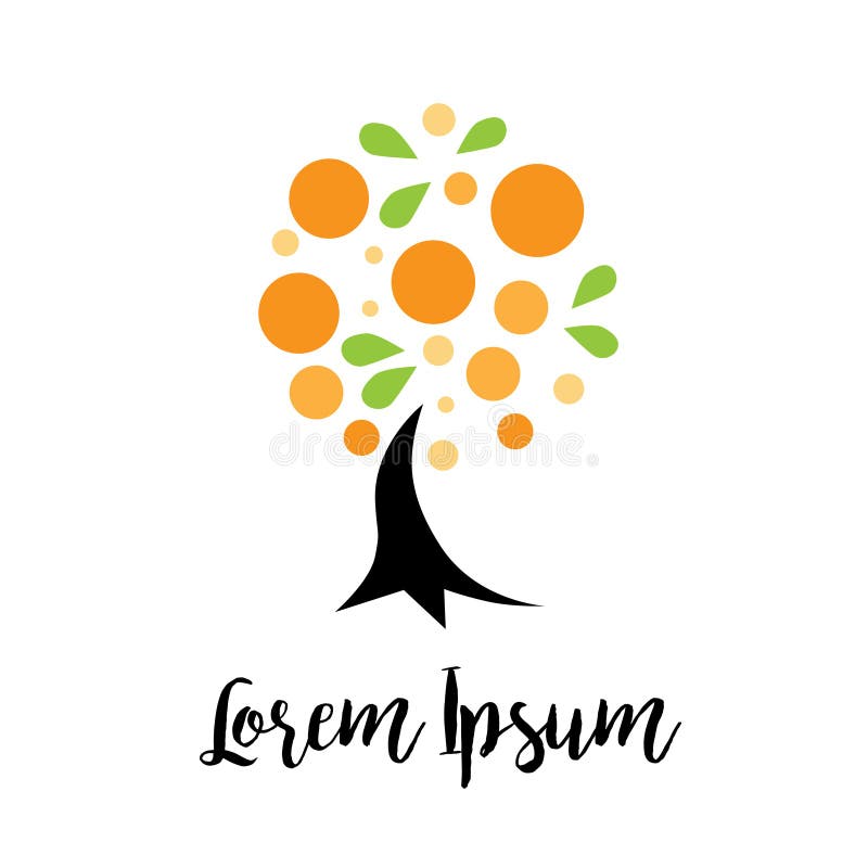 Orange Tree stock vector. Illustration of ecology, concept - 114128545