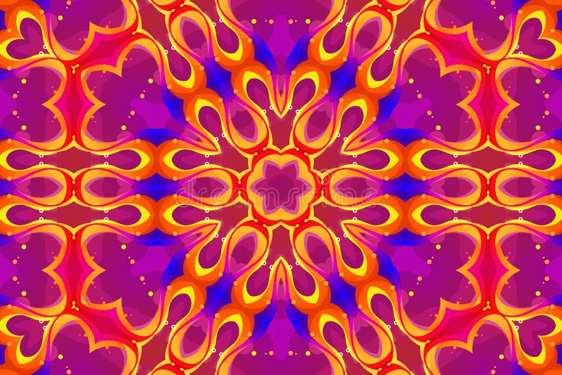 Abstract Colorful Ornaments with Symmetrical Pattern Background Design ...