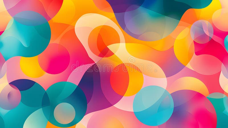 Abstract Colorful Overlapping Circles Background Stock Illustration ...