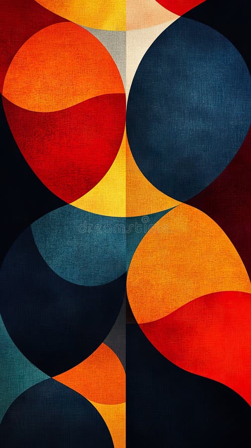Abstract Colorful Overlapping Circles Design Stock Illustration ...