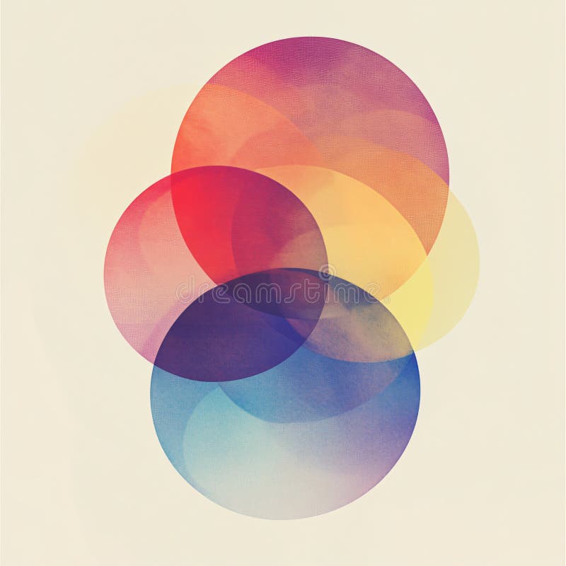 Abstract Colorful Overlapping Circles Design Modern Art Background AI ...