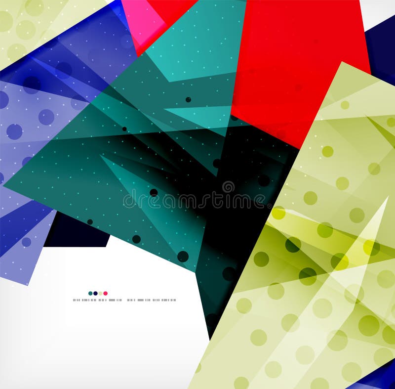 Abstract Colorful Overlapping Composition Stock Vector - Illustration ...