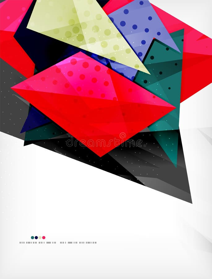 Abstract Colorful Overlapping Composition Stock Vector - Illustration ...