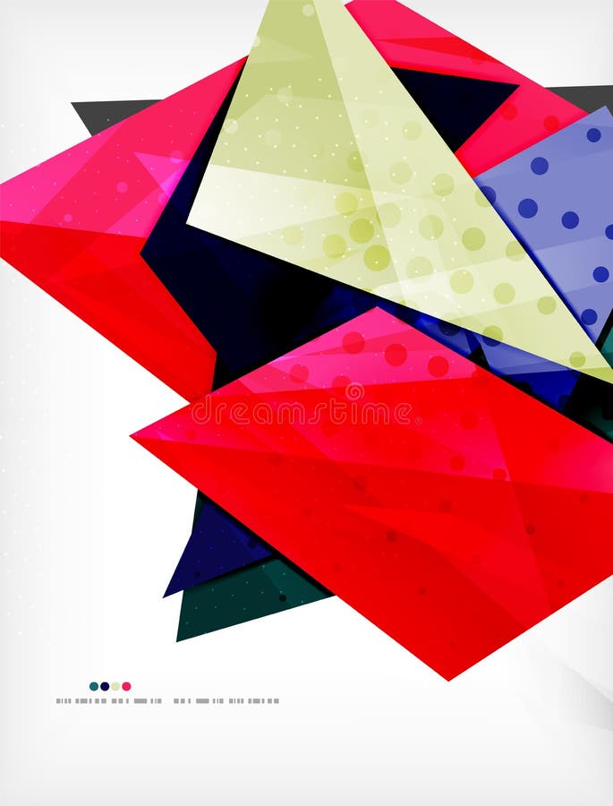 Abstract Colorful Overlapping Composition Stock Vector - Illustration ...