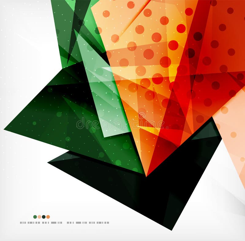 Abstract Colorful Overlapping Composition Stock Vector - Illustration ...