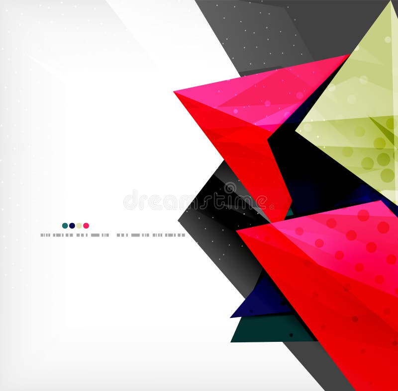 Abstract Colorful Overlapping Composition Stock Vector - Illustration ...