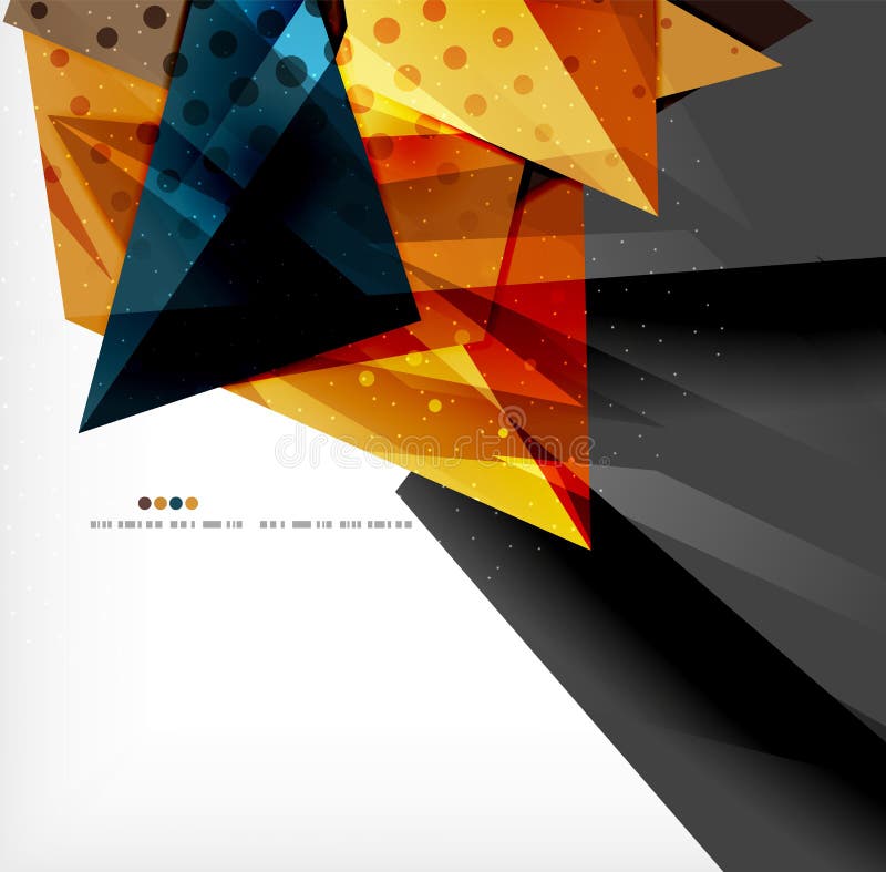 Abstract Colorful Overlapping Composition Stock Vector Illustration