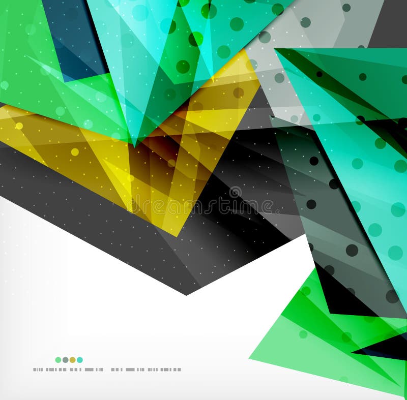 Abstract Colorful Overlapping Composition Stock Vector Illustration