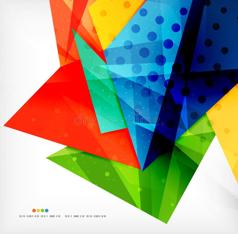 Abstract Colorful Overlapping Composition Stock Vector - Illustration ...