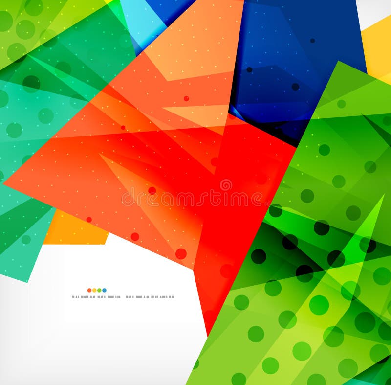 Abstract Colorful Overlapping Composition Stock Vector - Illustration ...