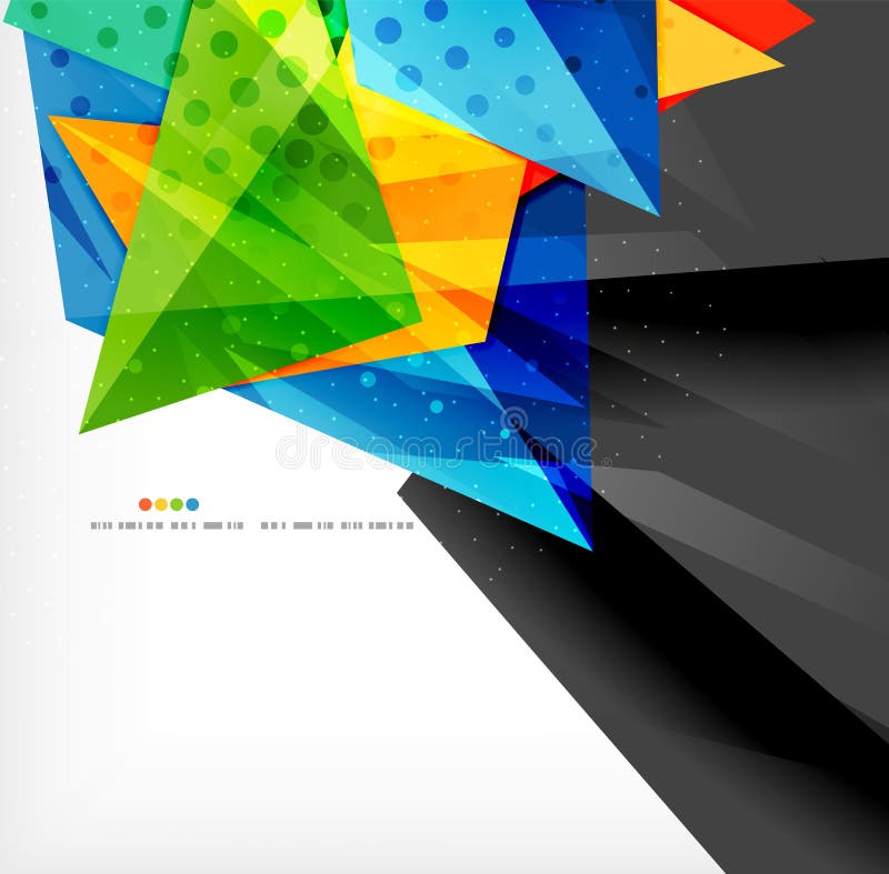 Abstract Colorful Overlapping Composition Stock Vector - Illustration ...