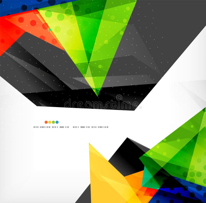 Abstract Colorful Overlapping Composition Stock Vector - Illustration ...