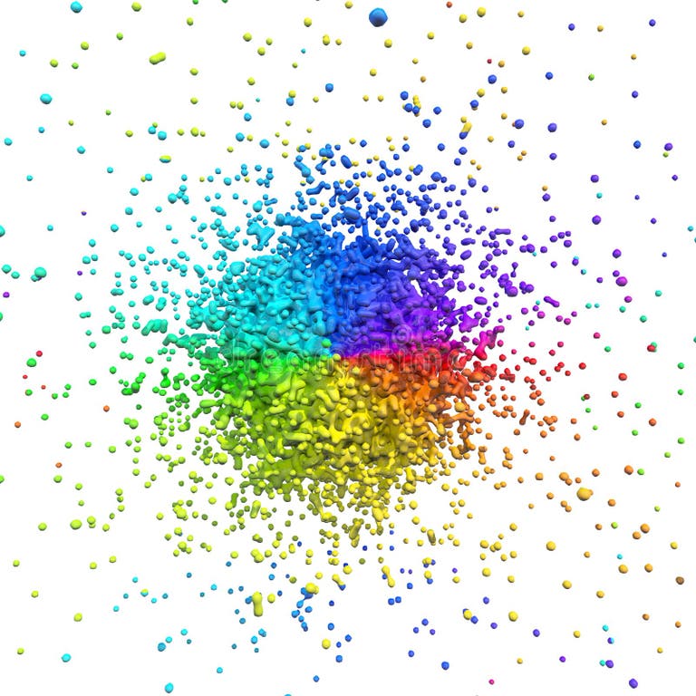 Abstract Colorful Paint Burst Stock Illustration - Illustration of ...