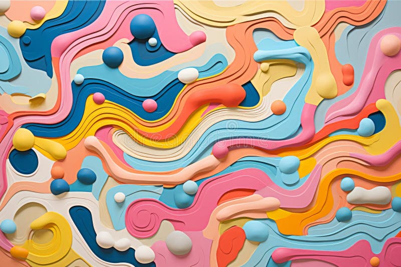 Abstract Colorful Paint Dots. Generate Ai Stock Illustration ...