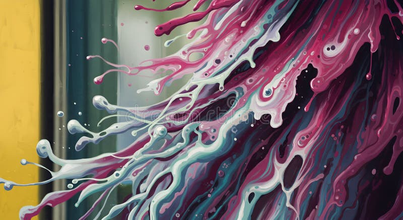 Abstract Colorful Paint Drips Creating an Artistic Background Splash ...