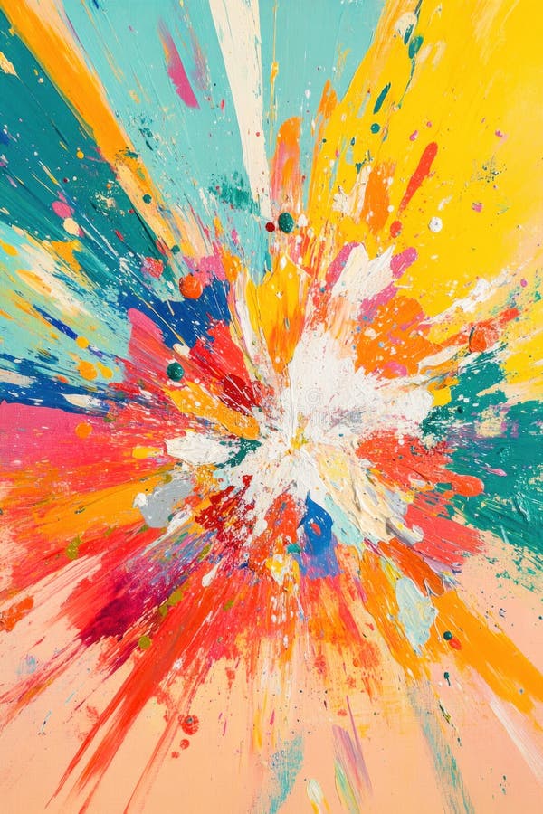 Abstract Colorful Paint Explosion Background Texture Showing Creativity ...