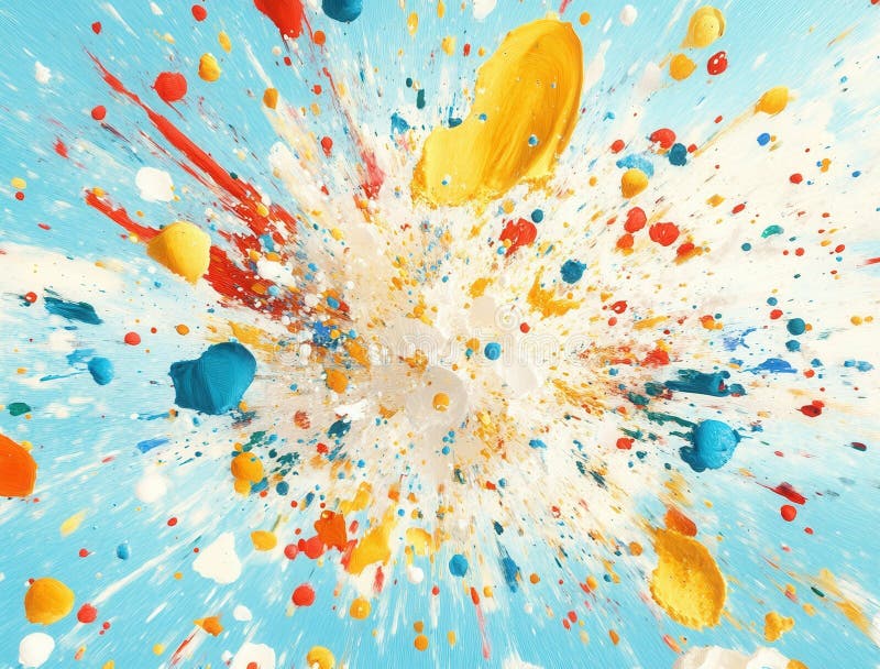 Abstract Colorful Paint Explosion Burst Stock Illustration ...