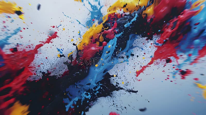 Abstract Colorful Paint Explosion Illustration Stock Illustration ...