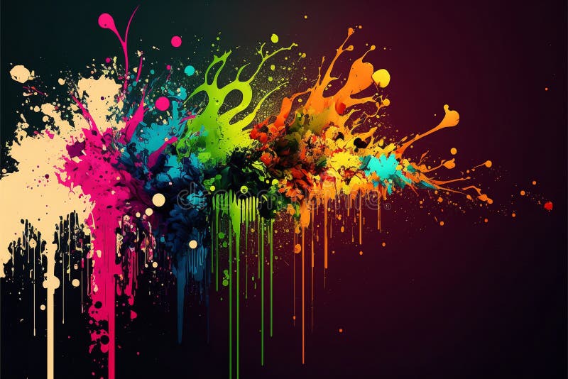 Abstract Colorful Paint Explosion Stock Illustration - Illustration of ...