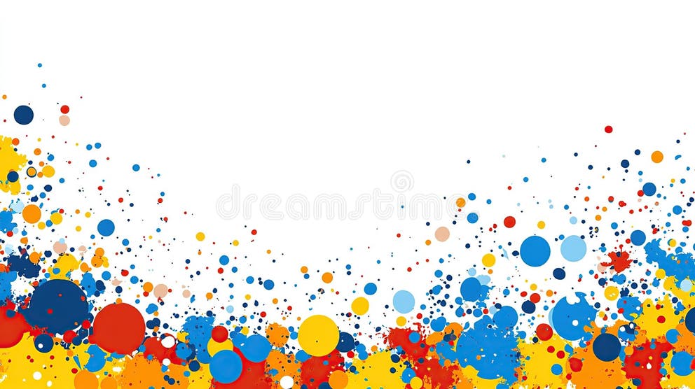 Abstract Colorful Paint Splatter Border Stock Illustration ...