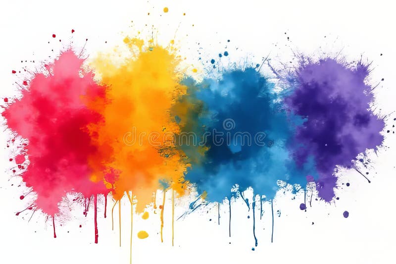 Abstract Colorful Paint Splatter Design a Vibrant Explosion of Colors ...