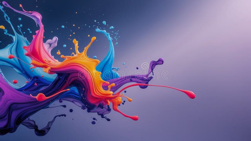 Abstract Colorful Paint Splatter with Dynamic Movement Stock ...
