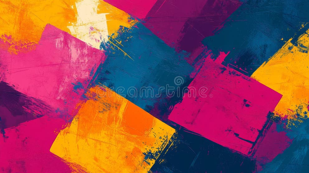 Abstract Colorful Paint Strokes Bold Texture Design Stock Illustration ...
