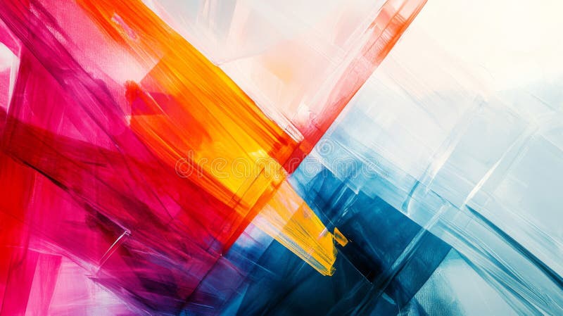 Abstract Colorful Paint Strokes Cross Pattern Stock Illustration ...