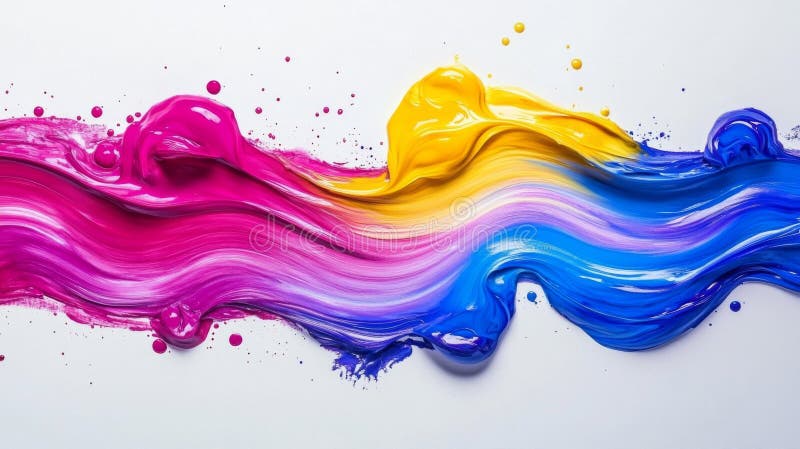 Abstract Colorful Paint Swirl Wave Design Stock Illustration ...