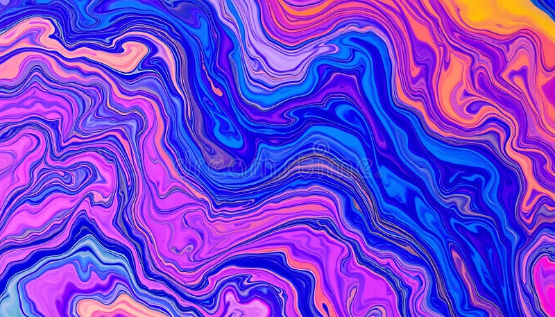 Abstract Colorful Paint Swirls, Artistic Background and Fluid Art ...