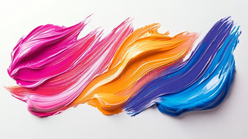 Abstract Colorful Paint Swirls Texture Design Stock Illustration ...