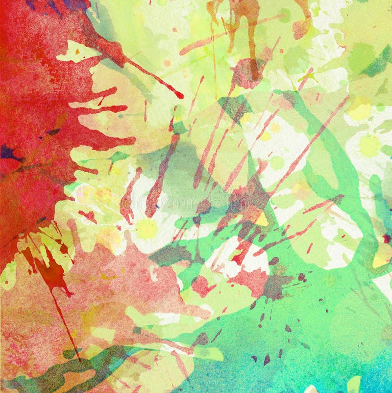 Abstract Colorful Painted Watercolor Splash and Stock Illustration ...
