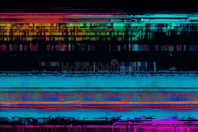 Abstract Colorful Glitch Texture Created with Generative a Stock ...