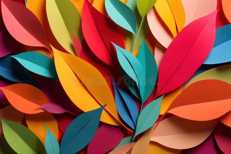 Abstract Colorful Paper Cut Overlapping Paper Texture Background ...