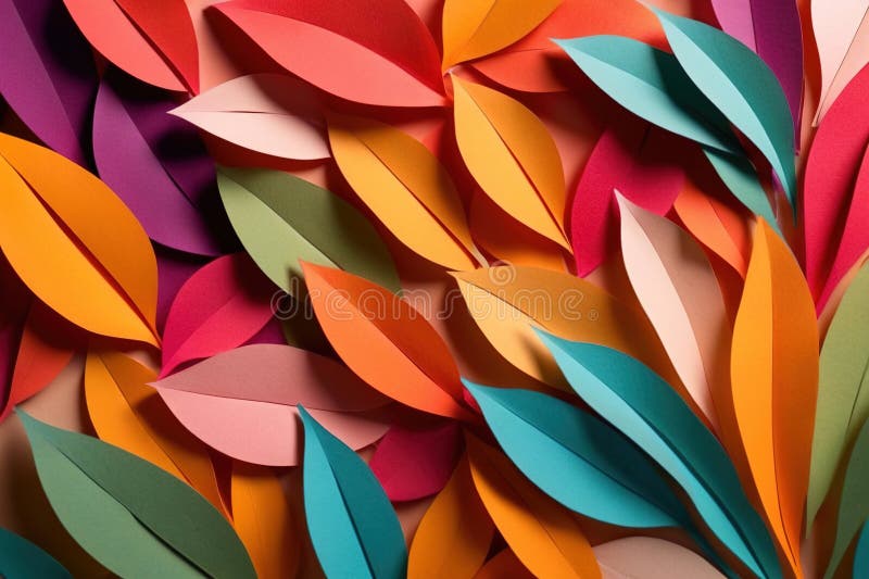 Abstract Colorful Paper Cut Overlapping Paper Texture Background ...