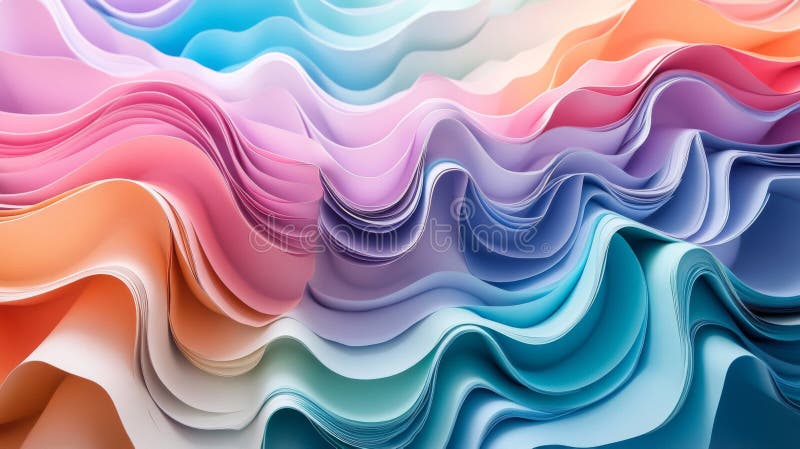 Abstract Colorful Paper Wave Texture Background Stock Illustration ...