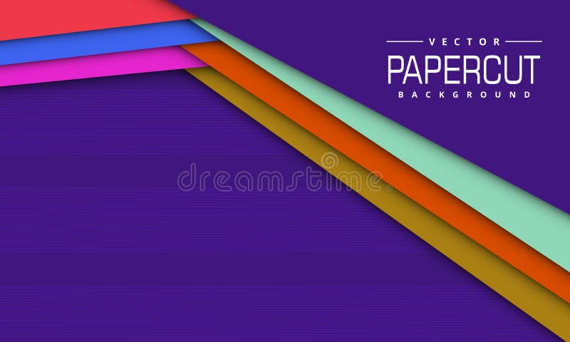 Simple Colorful Paper Cut Style Background, Modern Background Template ...