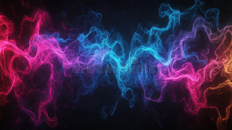 Abstract Colorful Particle Flow Background Stock Illustration ...