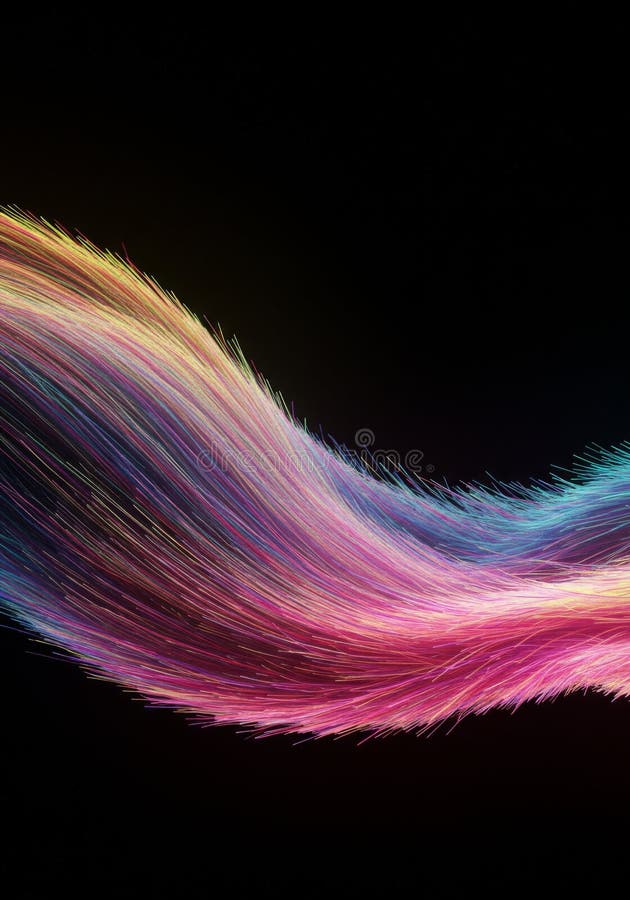 Abstract Colorful Particle Wave Background Stock Illustration ...